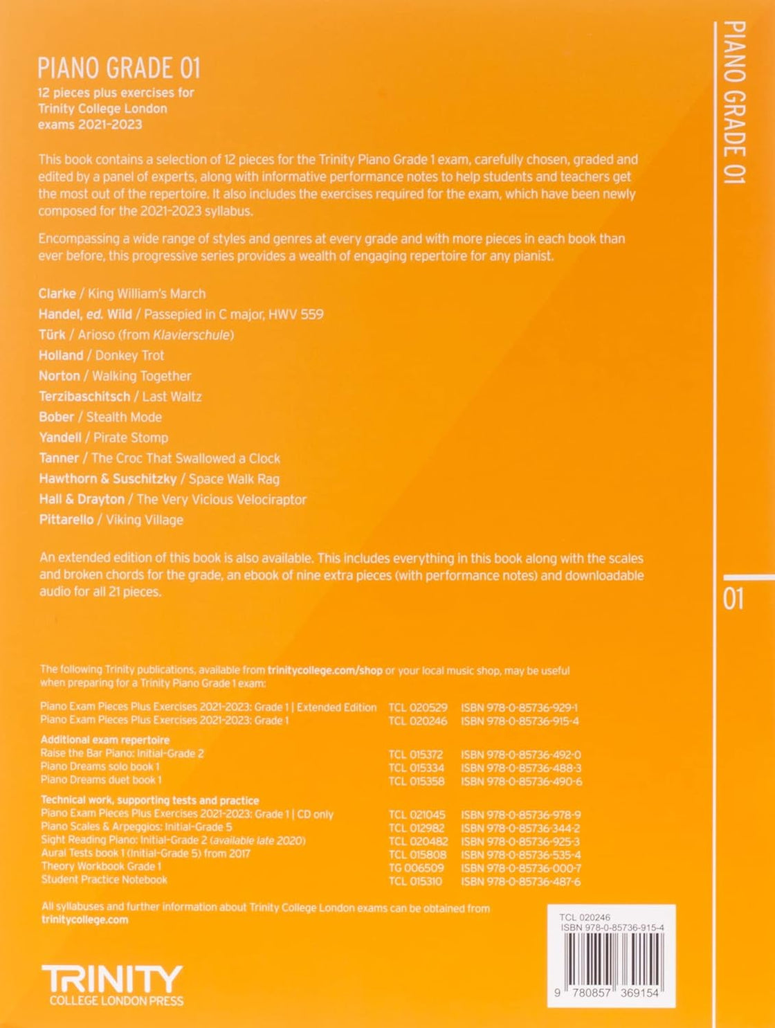 Trinity College London Piano Exam Pieces Plus Exercises 2021-2023: Gra ...