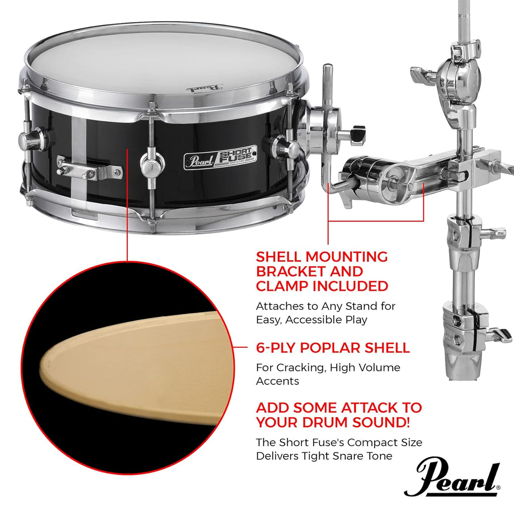 Pearl SHORT FUSE Snare drum with Adaptor SFS10 10X4.5 Effect ...