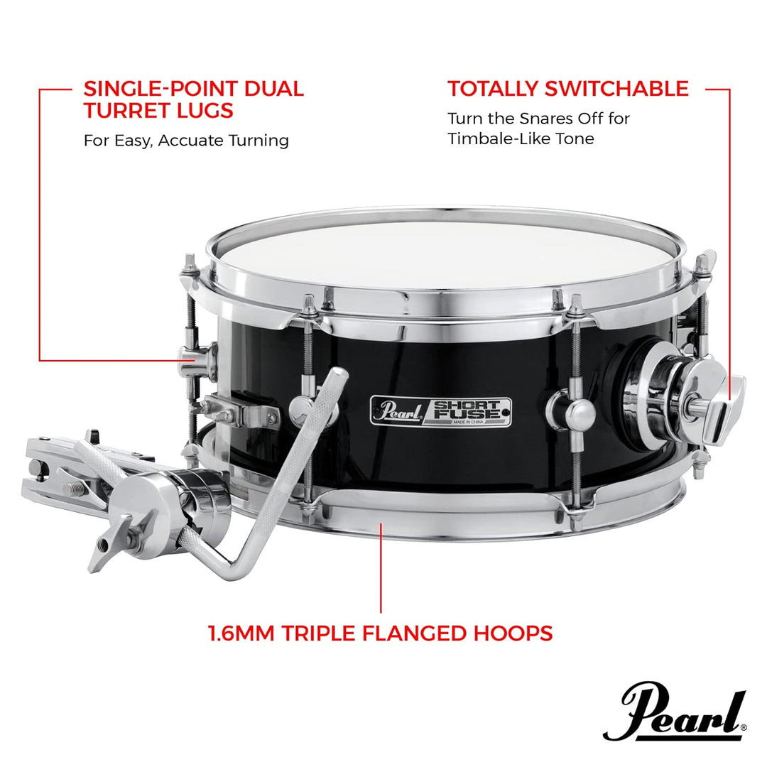 Pearl SHORT FUSE Snare drum with Adaptor SFS10 10X4.5 Effect ...