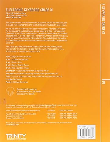 Electronic Keyboard Exam Pieces & Technical Work 2019-2022: Grade 1 ...