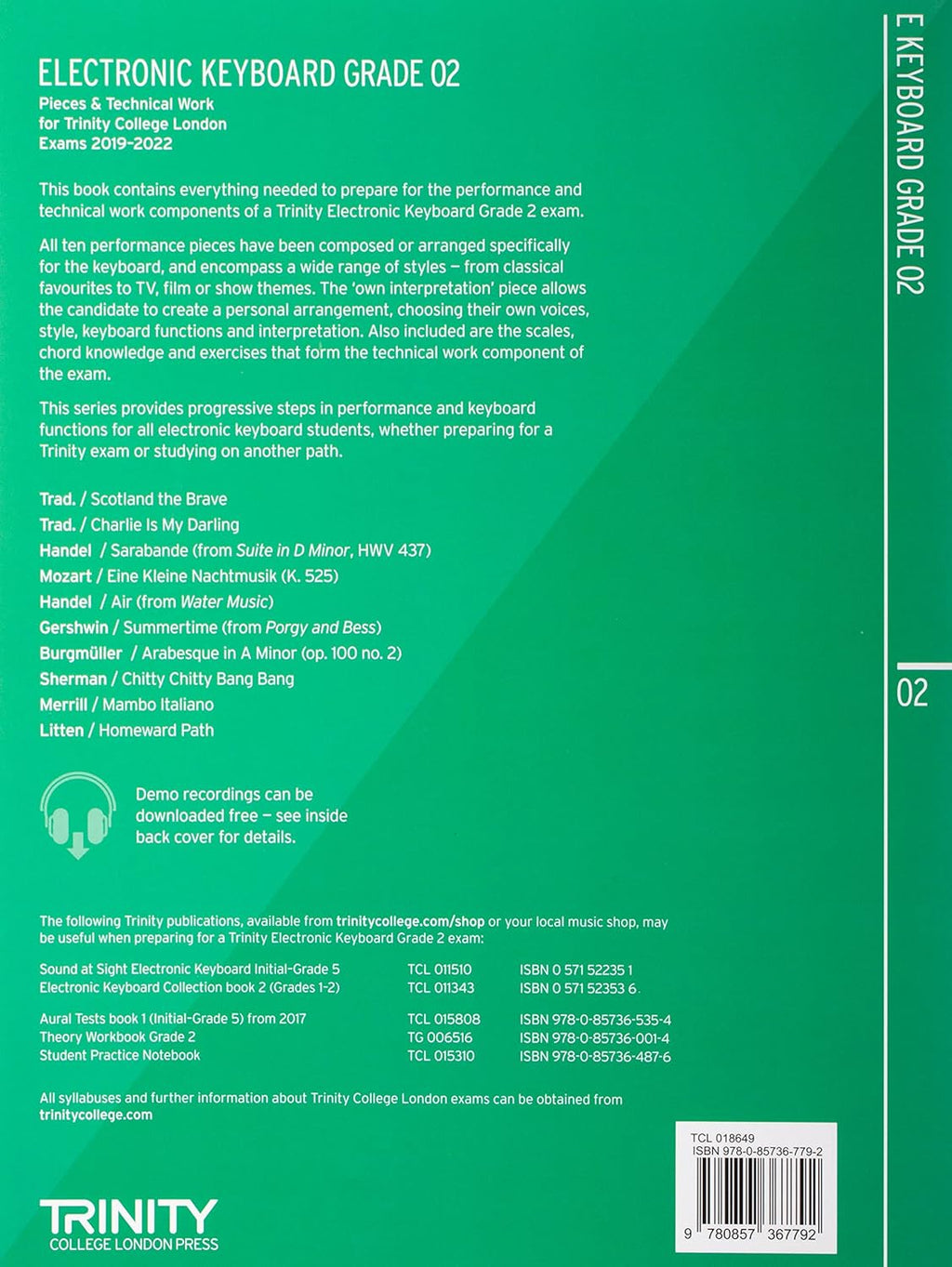 Electronic Keyboard Exam Pieces & Technical Work 2019-2022: Grade 2 ...