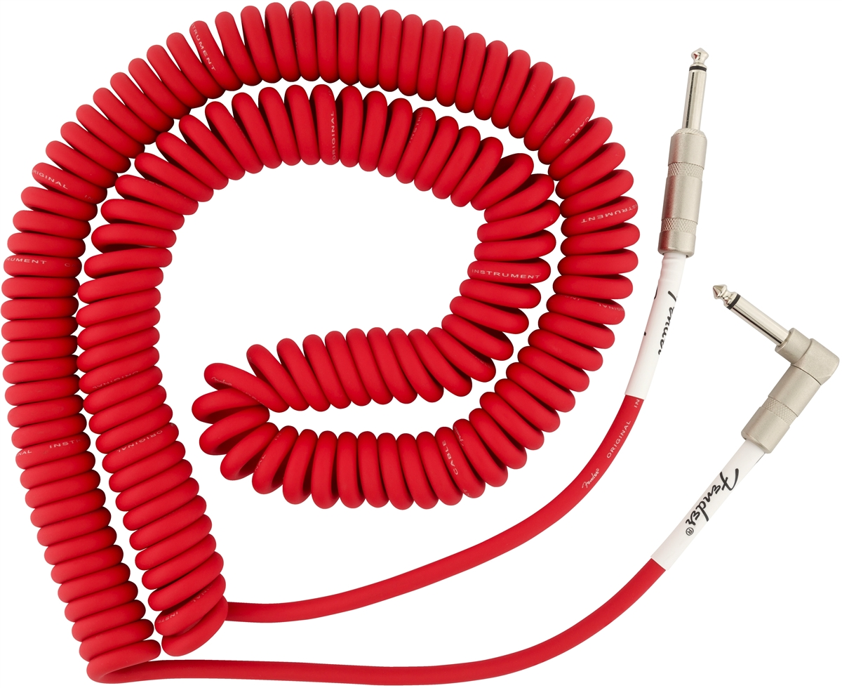 FENDER Original Series, 30FT Coil Instrument Cables (Fiesta Red , Daph ...